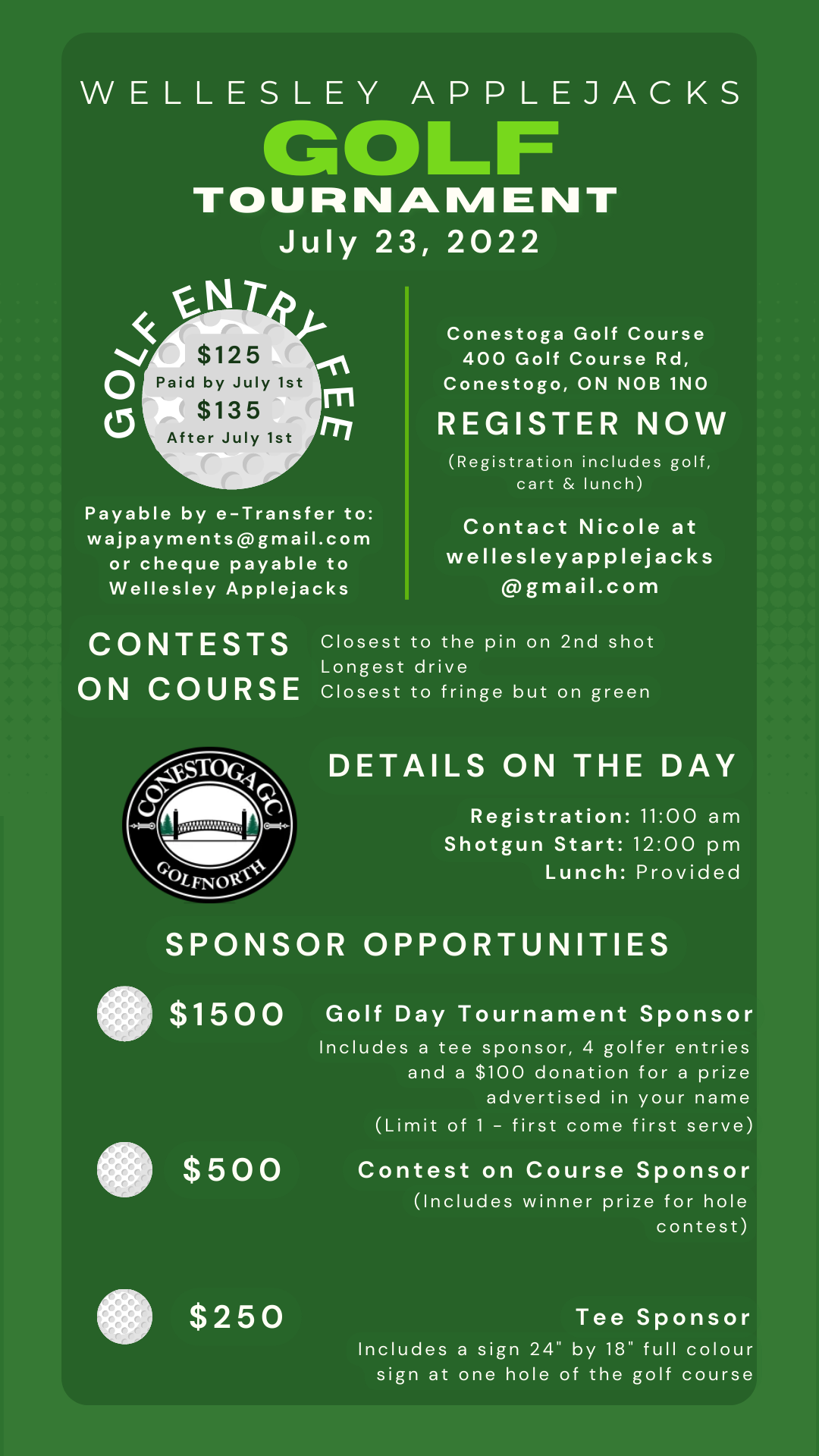 Applejacks golf tournament | Wellesley AppleJacks